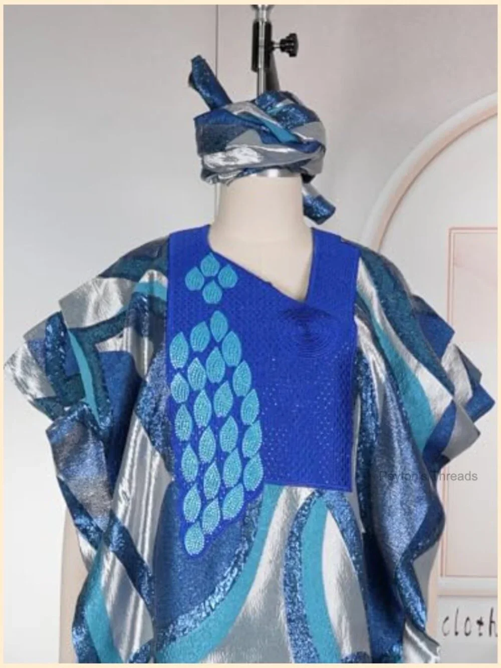 Dresses | African Fancy Bubu Dress Embroidery Pattern Maxi Dress | Poshmark